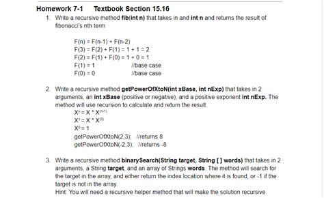 Solved Homework 7 1 Textbook Section 15 16 1 Write A