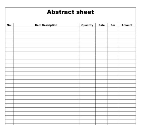 Abstract Sheet Technical Civil