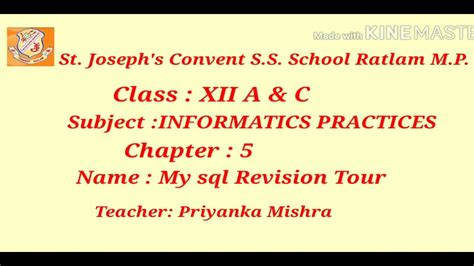 Class Xii Ip Mysql Ddl Commands Create And Alter Youtube