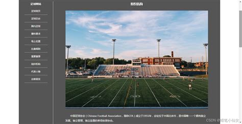 57 Web前端网页制作 足球体育主题网页设计实例 大学生期末大作业 Htmlcssjs足球赛事网页制作 Csdn博客