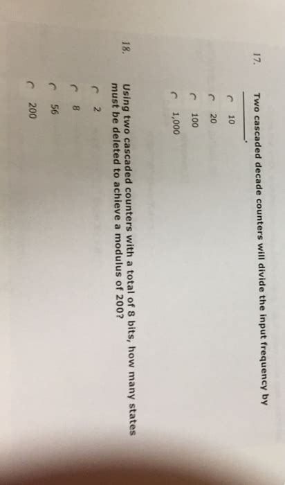 Solved Two Cascaded Decade Counters Will Divide The Input