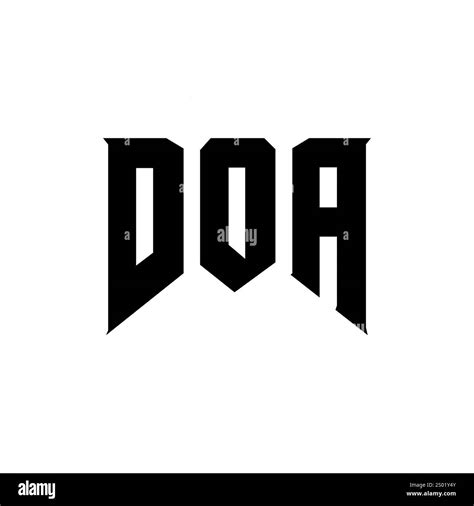 Doa Letter Logo Design For Technology Company Doa Logo Design Black