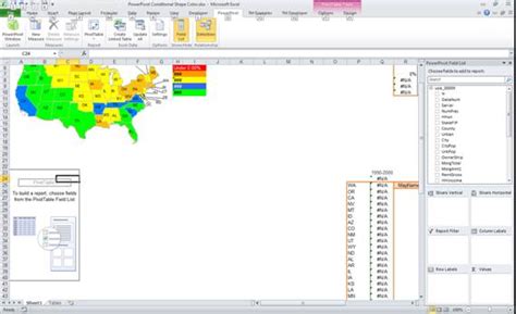 integrate powerpivot and conditional color of shapes