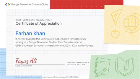 Farhan Ali Khan On Linkedin My Gdsc Certificate Of Membership