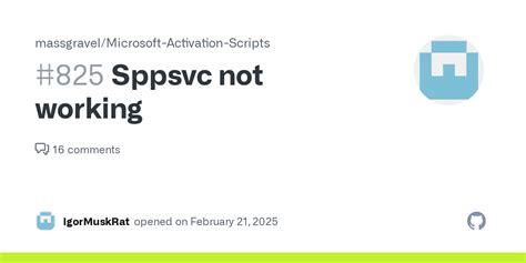 Sppsvc Not Working · Issue 825 · Massgravelmicrosoft Activation