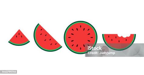 수박 평면 아이콘은 흰색 배경에 격리되어 있습니다 만화 수박 귀엽고 귀여운 스타일 재미 있는 수박 그림입니다 전체 슬라이스 반 신선한 건강한 여름 과일 아이콘 과일에 대한