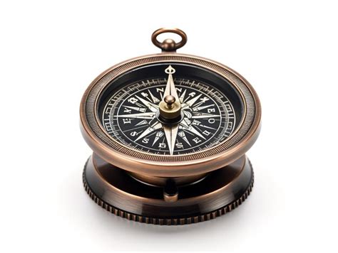 Premium Photo Vintage Compass Navigational Elegance Isolated On White