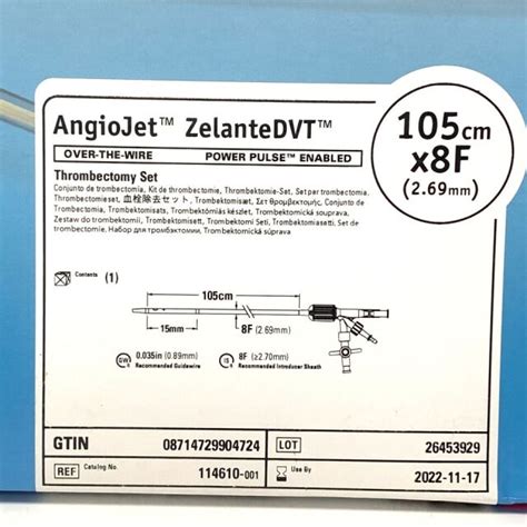 New Boston Scienfitic 114610 001 Angiojet Zelante Dvt Thrombectomy Set