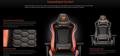 Cougar Outrider S Black Gaming Chair | Alfrensia
