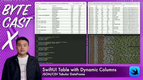 bytecast x swiftui table with dynamic columns json csv tabular data