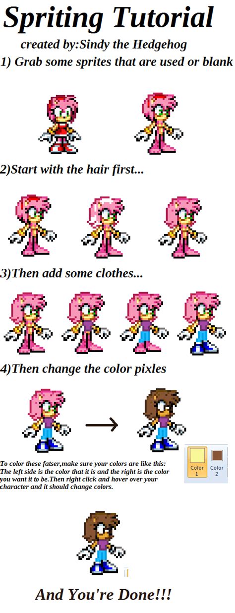 Spriting Tutorial By AquaAurora97 On DeviantArt