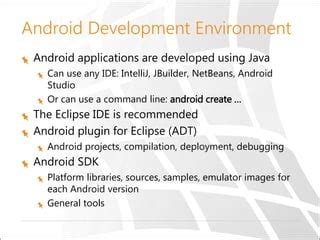 First Steps In Android Development PPT