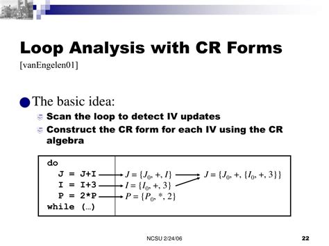 Ppt Array Dependence Analysis With The Chains Of Recurrences