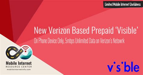 Visible New 40month Unlimited On Device Verizon Based Phone Plan