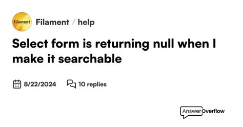 Select Form Is Returning Null When I Make It Searchable Filament