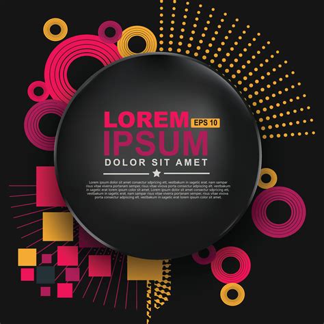 Abstract Circle Geometric Pattern Design And Background For Element Design Vector Art At