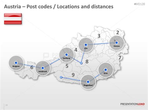 PowerPoint Map Austria With ZIP 2 Digits PresentationLoad