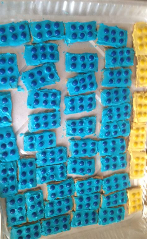 Lego Snacks Graham Crackers Icing Mini M Lego Snacks Snacks Party Snacks