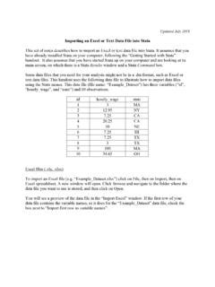 Importing An Excel Or Text Data File Into Stata 2018 Importing An