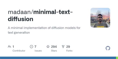 Github Madaanminimal Text Diffusion A Minimal Implementation Of