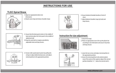 Donning Tlso Brace Handout Discharge Instructions Thoraco Lumbar