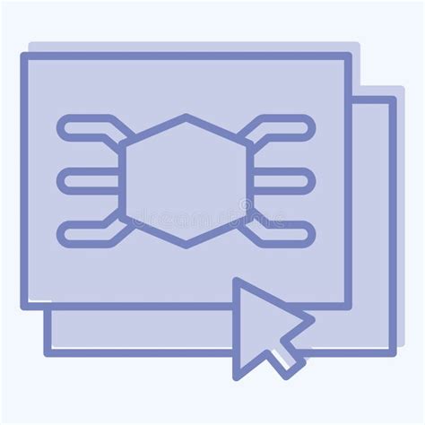 Icon Software Related To 3d Visualization Symbol Two Tone Style Simple Design Editable Stock