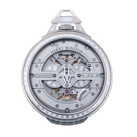 Harry Winston Ref Hjtmqt57ww001 Quadruple Tourbillon Pocket Watch