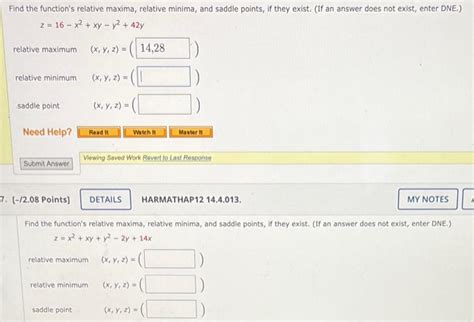 Solved Find The Functions Relative Maxima Relative Minima