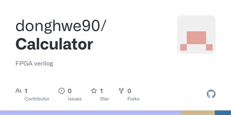 Github Donghwe90calculator Fpga Verilog