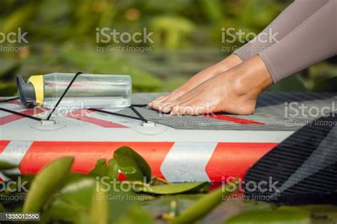 백인 여성 스포츠맨 패들 보드 Sup 혼자 연습의 자른 이미지 활동적인 삶 스포츠 레저 활동 컨셉 30 34세에 대한 스톡 사진 및 기타 이미지 Istock