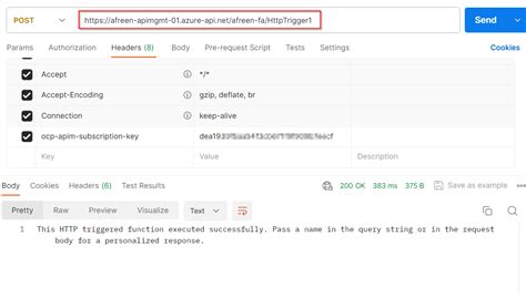 Integration Azure Api Management Not Accessible From Browser Or