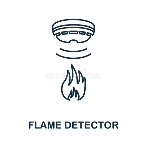 Flame Detector Icon Simple Element From Sensors Icons Collection Stock Vector Illustration Of