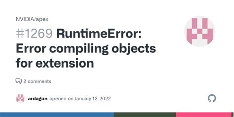 Runtimeerror Error Compiling Objects For Extension Issue Nvidia Apex Github