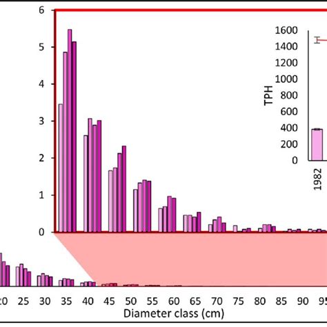 Tree Density Tph By Diameter Class For All Continuous Forest
