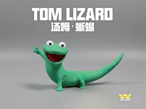 Tom Lizard Figurine Tom Lizard Waving Hand Free 3d Print Model