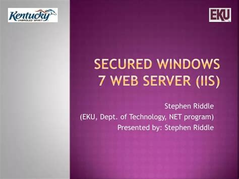 ppt secured windows 7 web server iis powerpoint presentation free