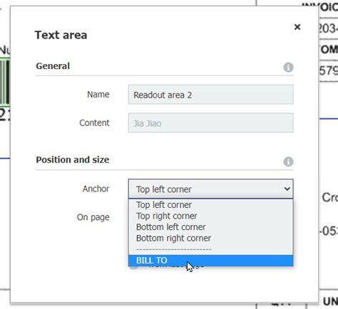 how to add an anchor to a document processing configuration · docuware support portal