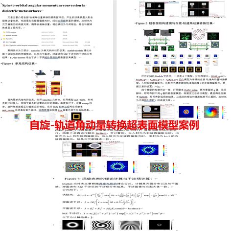 轨道角动量 oam 超表面 自旋 轨道角动量耦合结构设计 fdtd仿真 聚码科技