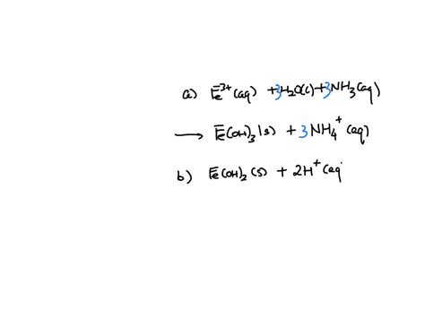 Solved What Is The Net Ionic Equation For The Following Reactions A