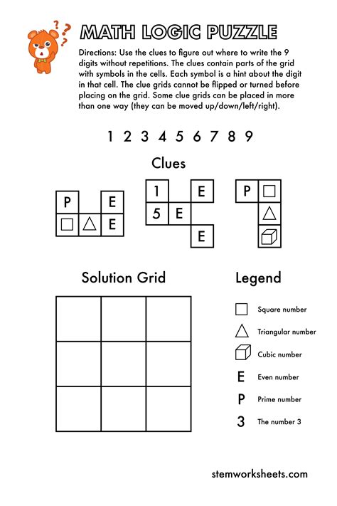 Math Logic Puzzle Worksheets Free Math Puzzles — Mashup Math