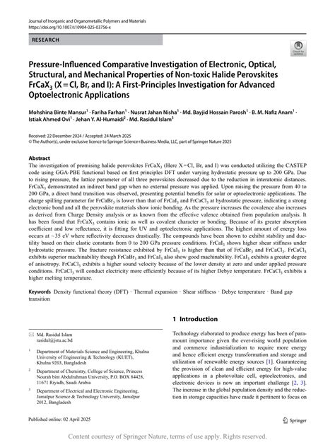 Pressure Influenced Comparative Investigation Of Electronic Optical