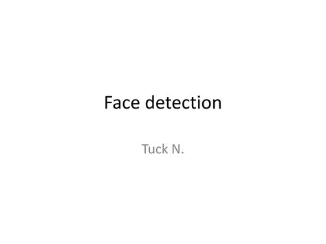 Face Detection Ppt
