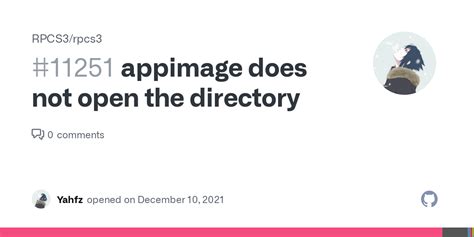 appimage does not open the directory · issue 11251 · rpcs3 rpcs3 · github