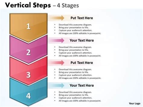 Business Diagram Vertical Steps Four Diagram Consulting Diagram