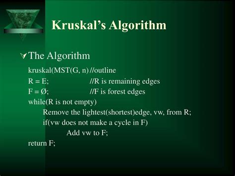 Ppt Kruksals Algorithm Powerpoint Presentation Free Download