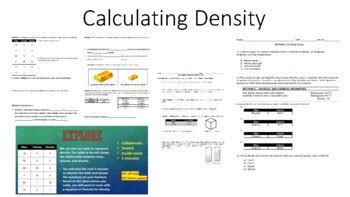 Calculating Density FULL LESSON TEK 6 6B By MsG Science Teacher