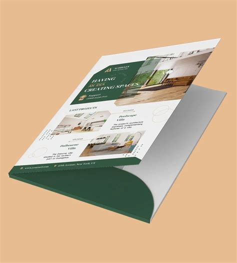 Architecture Interior Folder Design PSD Template