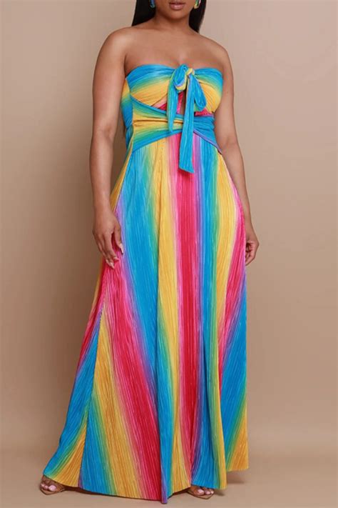 Wholesale Colour Sexy Casual Irregular Printed Backless Belted