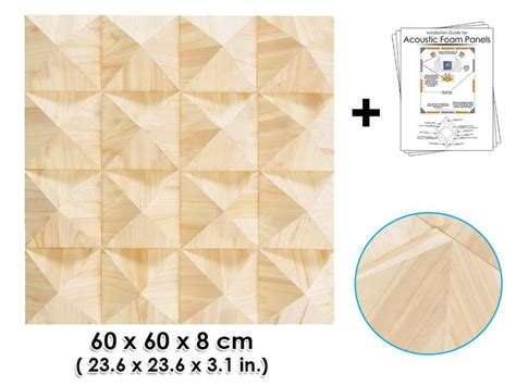 New Pyramid Acoustic Wood Diffuser Kk1099 Sound Absorb Arrowzoom