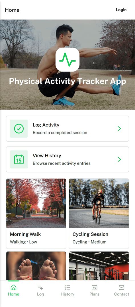 Physical Activity Tracker App Template Jotform